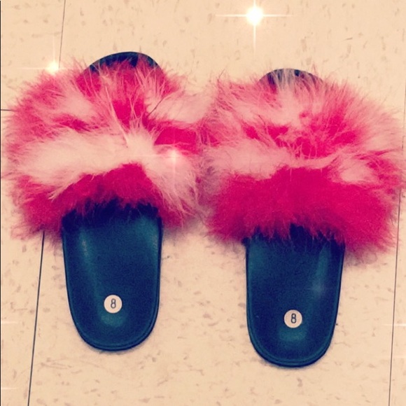Shoes | Fluffy Slides | Poshmark